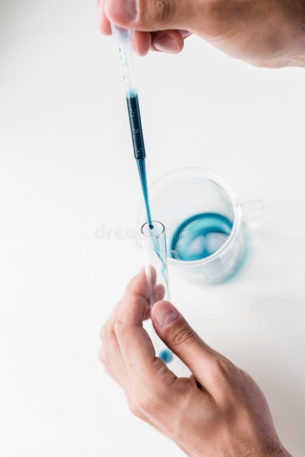 Professional Scientist Making Experiment in Chemical Lab Stock Photo ...
