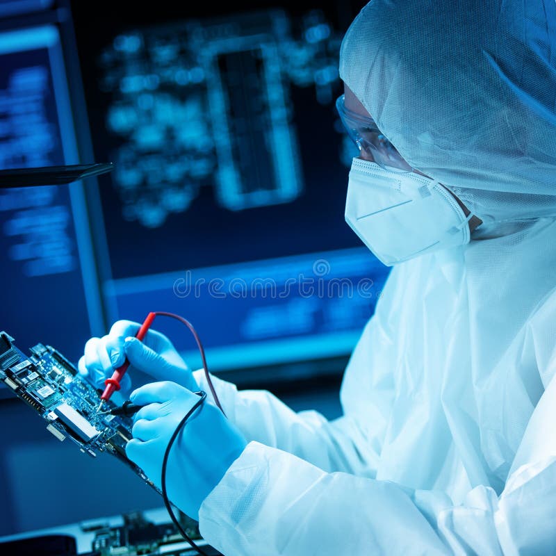 The Scientist Works in a Modern Scientific Laboratory for the Research ...