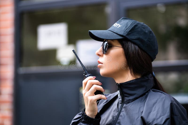 Professional Security Guard Officer Stock Photo - Image of safety ...