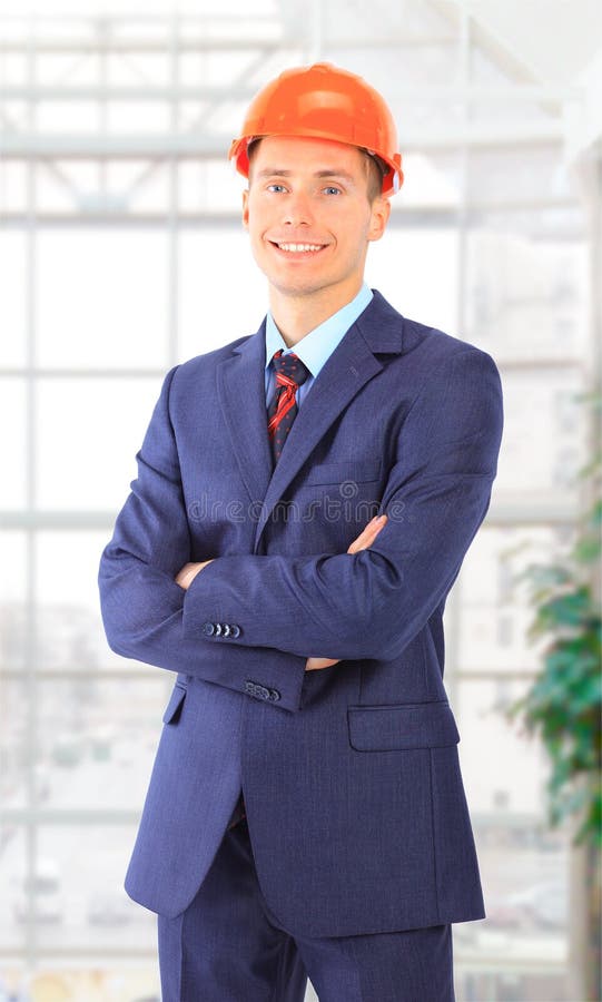 Architect Man in the Office Stock Image - Image of handsome ...