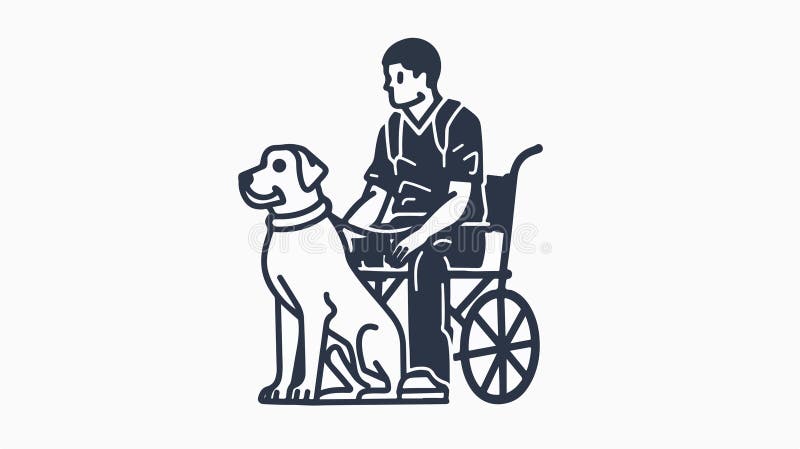 Professional Service Animal Icon for Disability Related Concepts Stock ...
