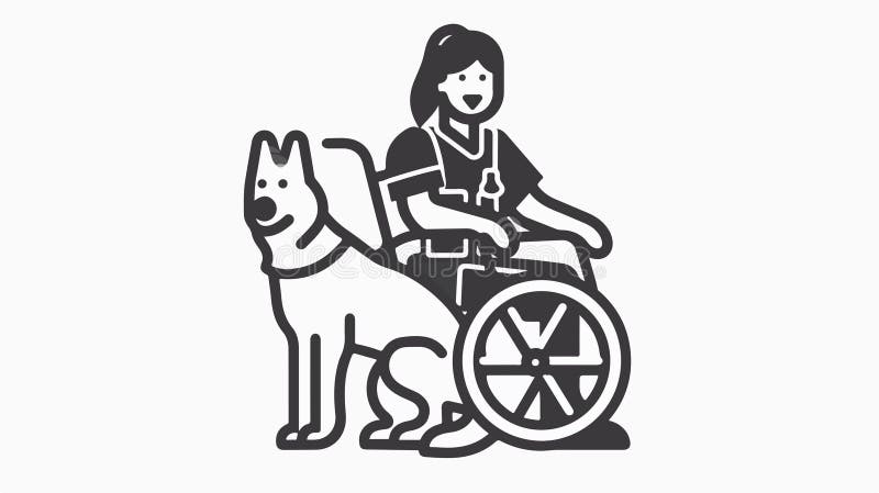 Professional Service Animal Icon for Disability Related Concepts Stock ...