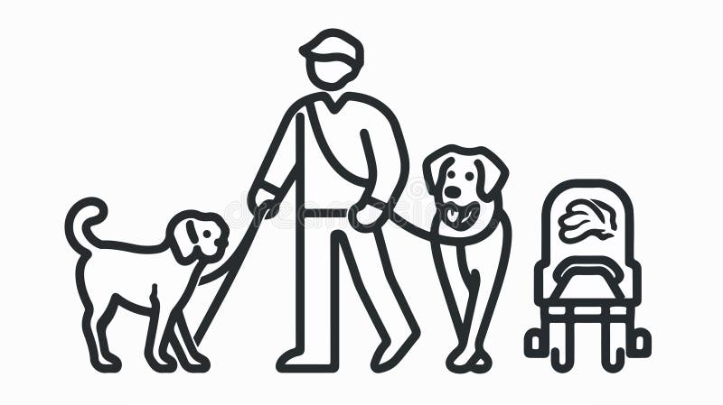 Professional Service Animal Icon for Disability Related Concepts Stock ...