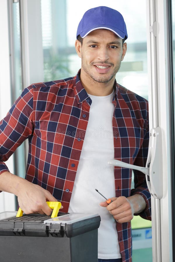 Professional Service Man with Toolbox Stock Photo - Image of equipment ...