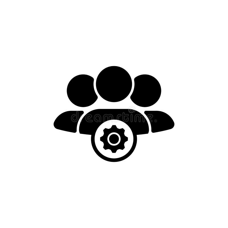 Professional Services Icon with Setting Sign. Setup, Manage, Management ...