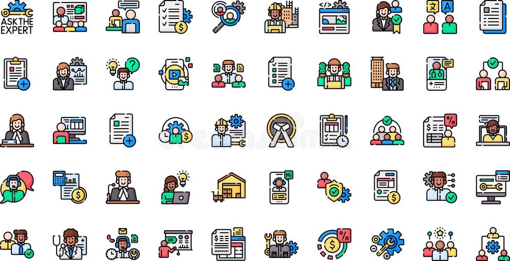 Professional Services Icons High-Quality Vector Icons Collection with ...