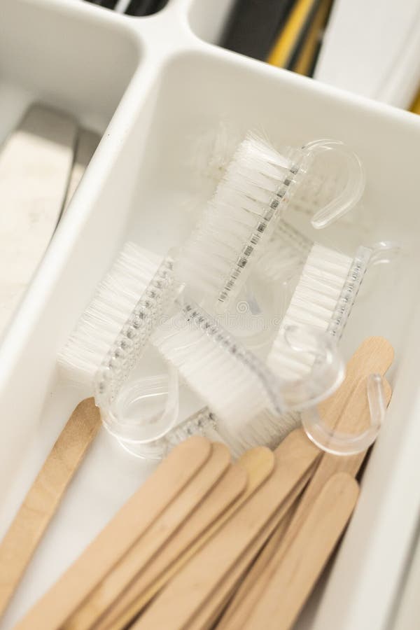 Professional Set of Manicure or Pedicure Tools Top View Stock Photo ...