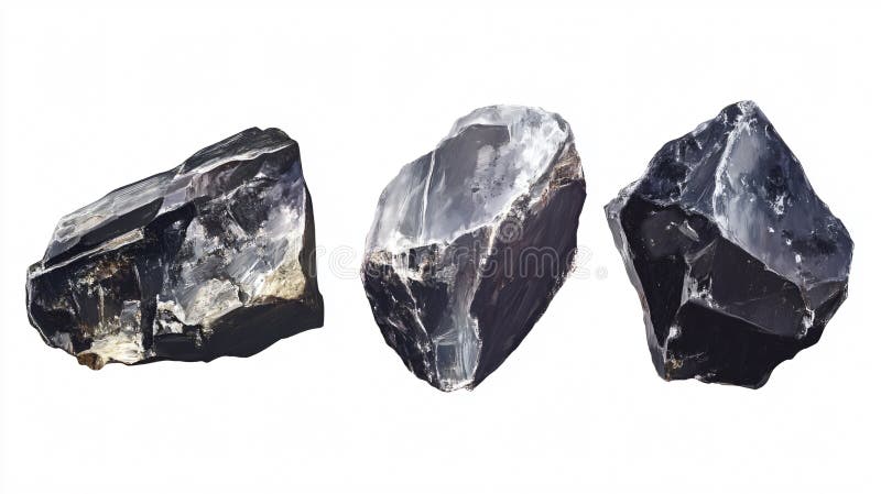 Professional Set Raw Lithium Ore Isolated Transparent Background Visual ...