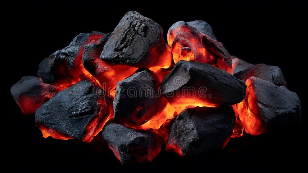 Professional Set of Smoldering Burning Coals Cut Out for Creative ...