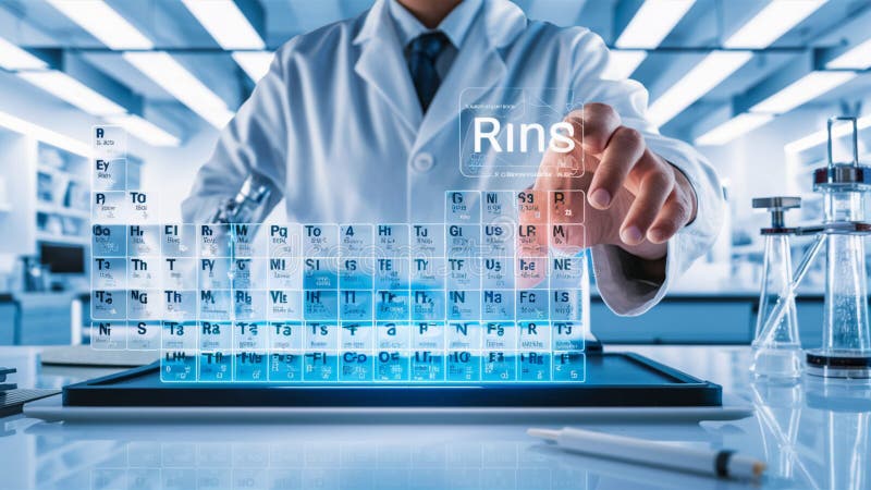 A Professional Setting Where a Scientist in a Lab Coat is Interacting ...