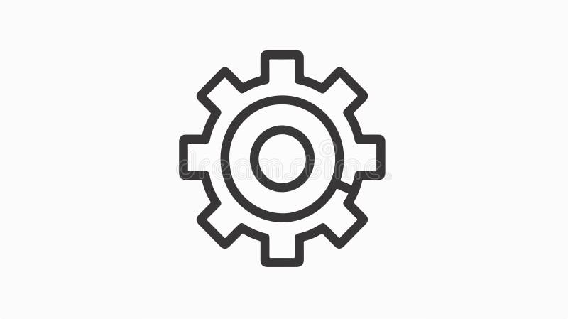 Professional Settings Gear Icon for Basic Web Applications Stock ...