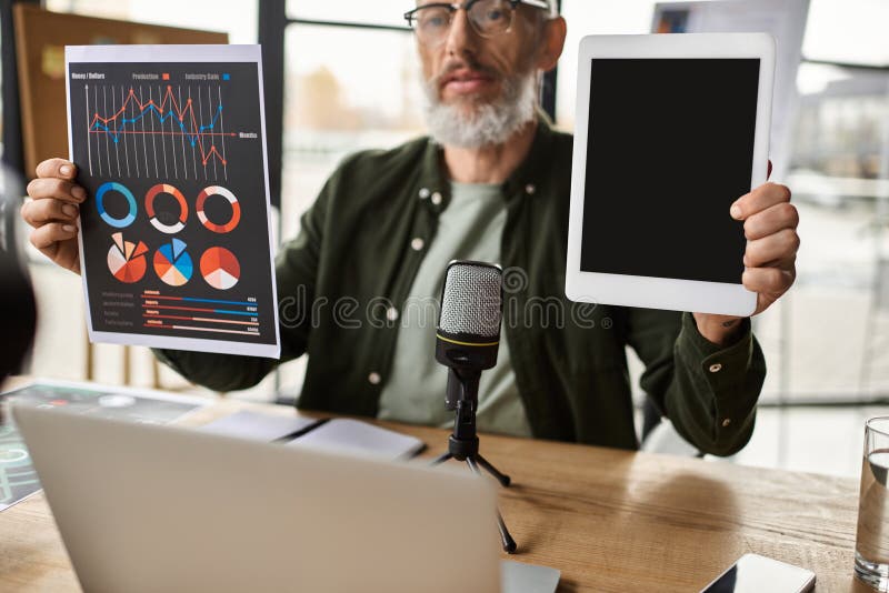 Engaging Presentation at a Modern Workplace Stock Photo - Image of ...