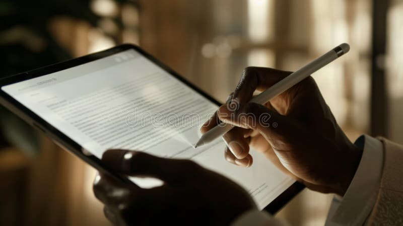 Professional Signing Document Digitally Ai Generated Stock Photos ...