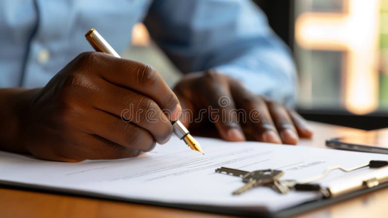 A Professional Signing Off Documents.AI Generated Image Stock ...