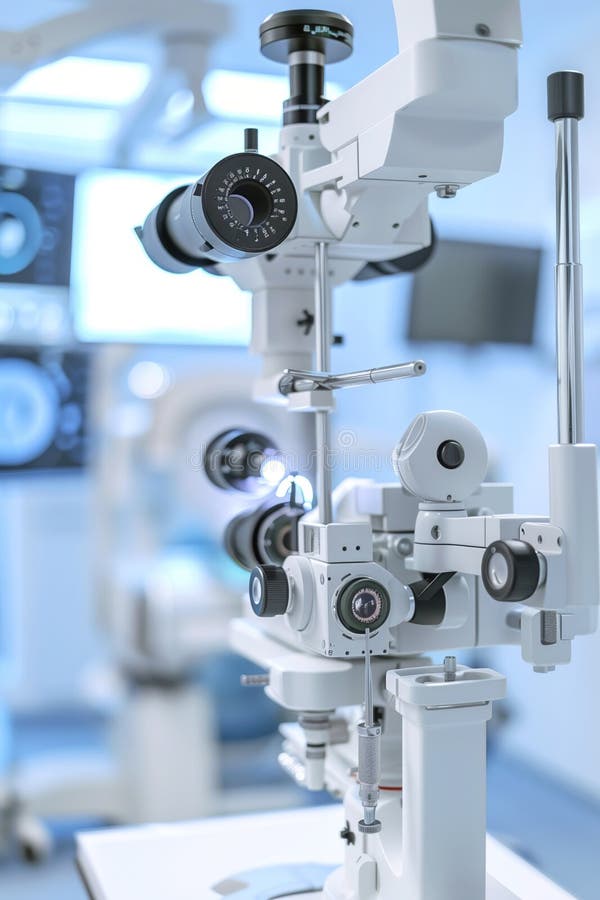 Professional Slit Lamp in an Ophthalmology Clinic Stock Image - Image ...