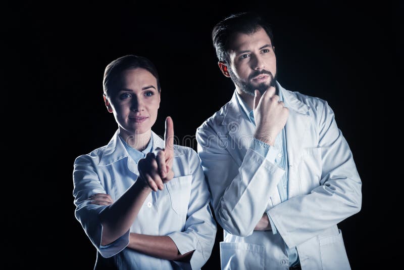 Professional Smart Scientists Working Together Stock Photo - Image of ...