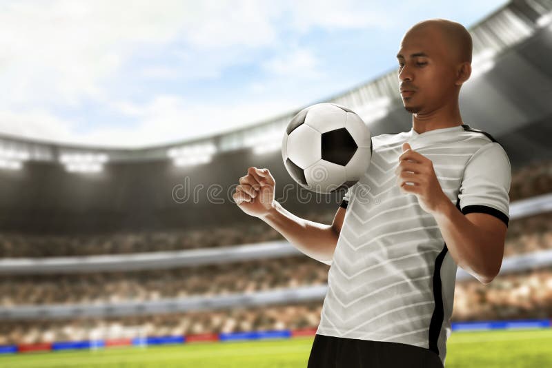 Professional Soccer Player on Action Stock Image - Image of action ...