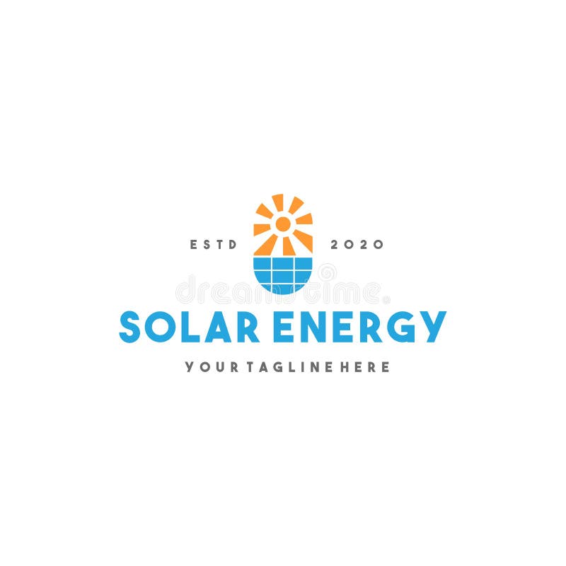 Professional Solar Energy Logo Design Stock Illustration - Illustration ...