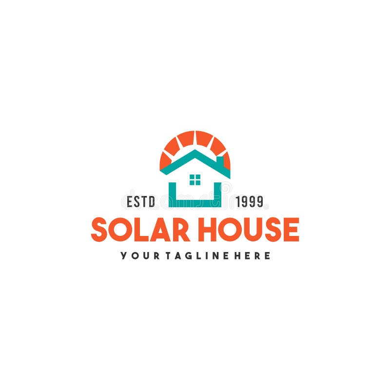 Professional Solar House Logo Design Stock Illustration - Illustration ...