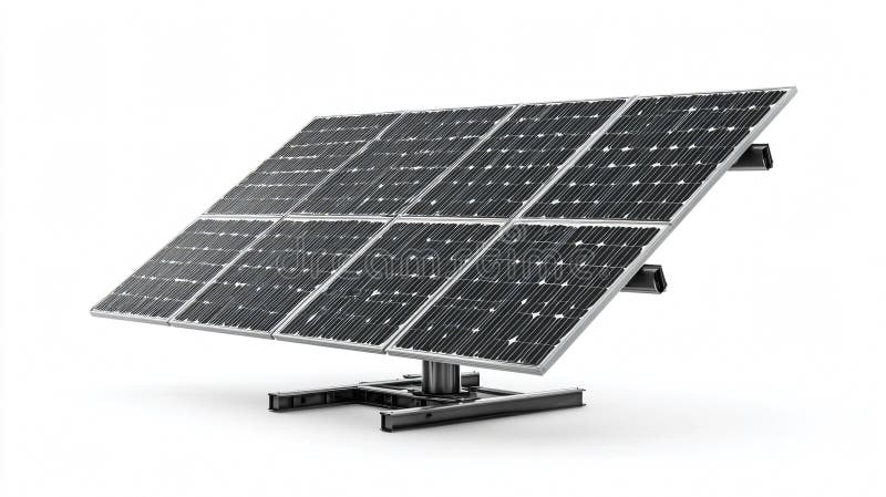 Professional Solar Panel Isolated on White Background for Renewable ...