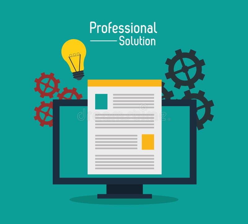 Professional Solution Technology Design Stock Vector - Illustration of ...