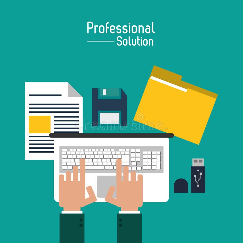 Professional Solution Technology Design Stock Vector - Illustration of ...