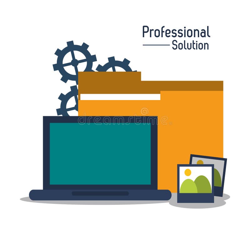 Professional Solution Technology Design Stock Vector - Illustration of ...