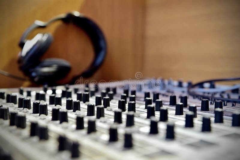 Dj mixer with headphones stock image. Image of volume - 18988629