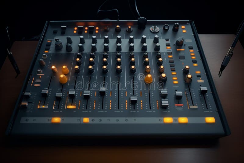 Professional Sound and Audio Mixer Control Panel by Generative AI Stock ...