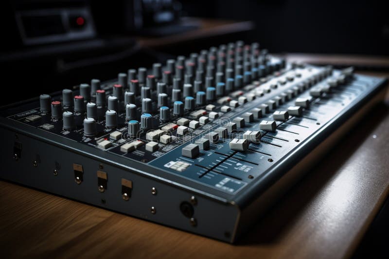 Professional Sound and Audio Mixer Control Panel by Generative AI Stock ...