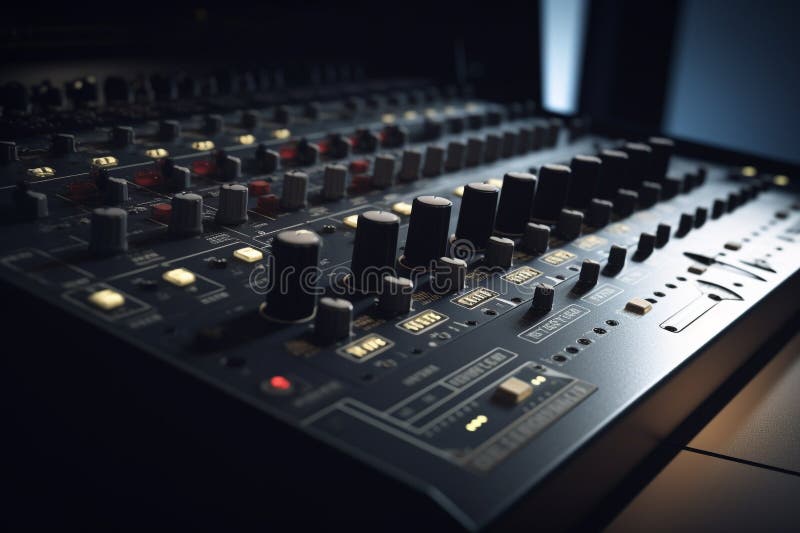 Professional Sound and Audio Mixer Control Panel by Generative AI Stock ...