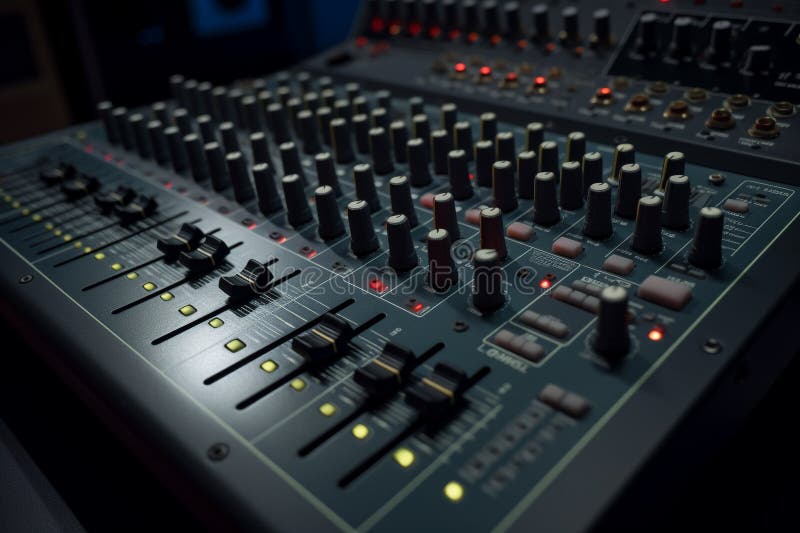 Professional Sound and Audio Mixer Control Panel by Generative AI Stock ...