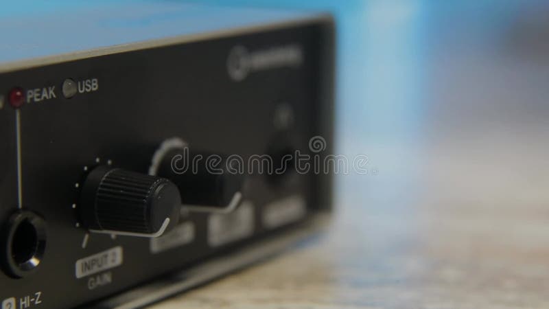 Professional Sound Card for Voice and Instrument Processing, Close-up ...