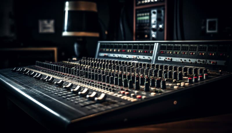 Professional Sound Engineer Working at Recording Studio Generated by AI ...