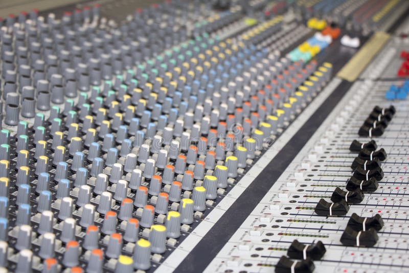 Professional Sound Mixing Console Stock Photo - Image of instrument ...