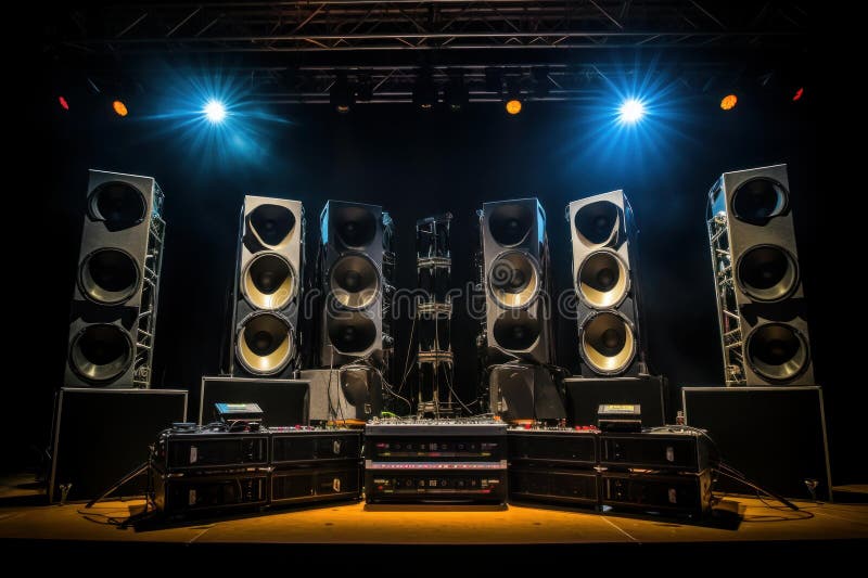 Professional Sound System. Generate Ai Stock Photo - Image of equipment ...