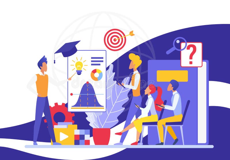 Professional Speaker Teaching a Business Degree Training Stock Vector ...