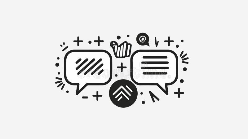 Professional Speech Bubbles Icon for Interaction Designs Stock ...