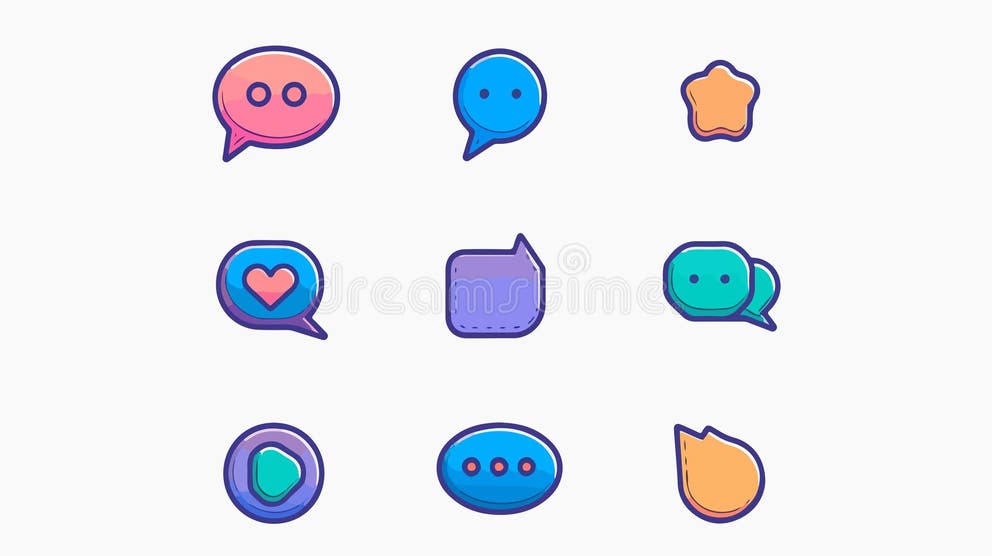 Professional Speech Bubbles Icon for Interaction Designs Stock Vector ...