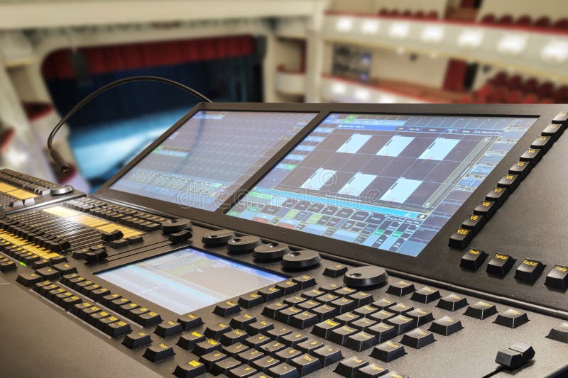 Professional Stage Lighting Control Console Stock Photo - Image of ...
