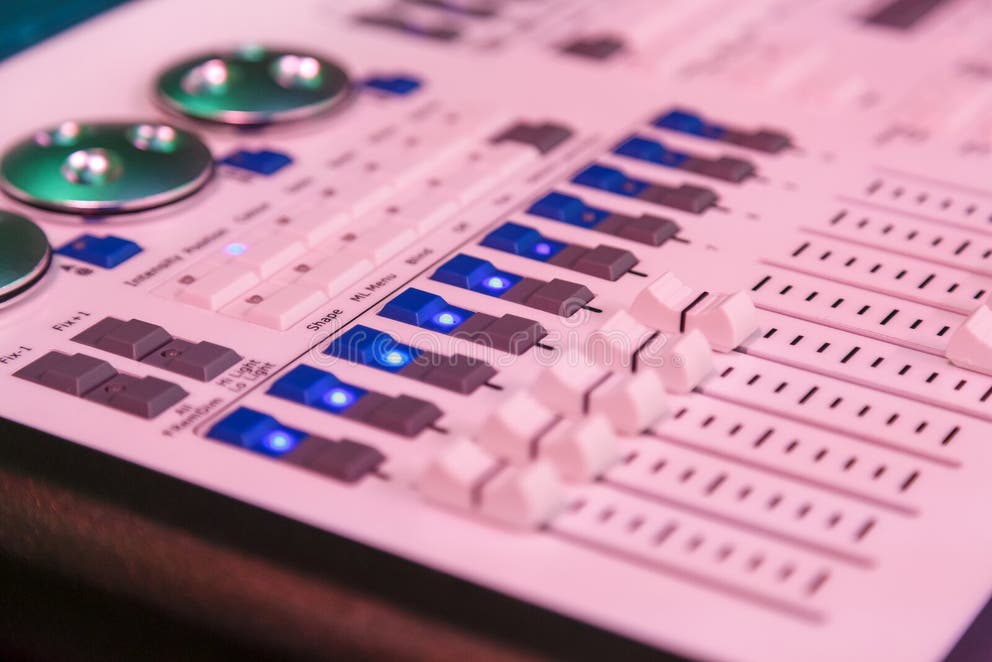 Professional Stage Lighting Control Panel with Keys. Stock Photo ...