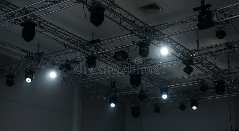 Professional Stage Lighting Truss System with Spotlights Stock Photo ...