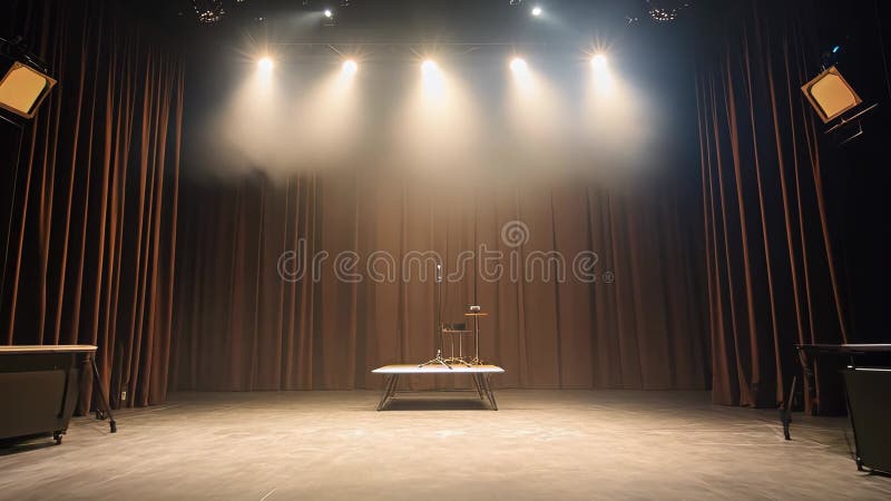 A Professional Stage Setup for Acting Classes with Clean Lighting and ...