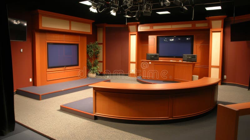 Professional Stage Setup with Lighting Equipment Stock Image - Image of ...