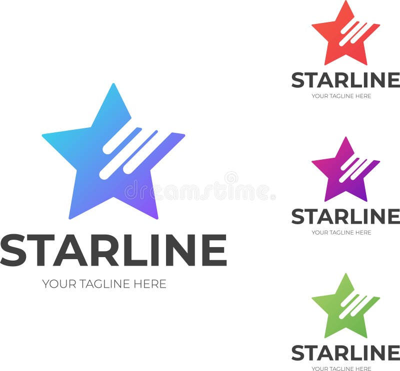 Professional Star and Line Logo Design Stock Vector - Illustration of ...