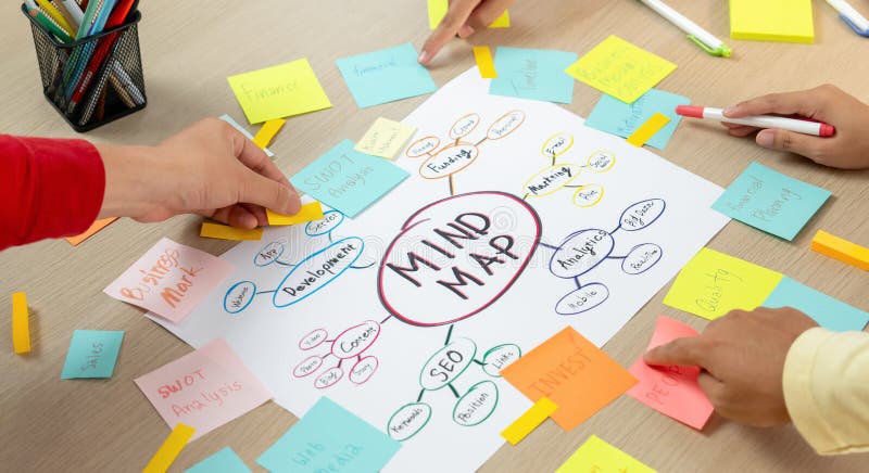 Professional Startup Group Share Marketing Idea by Using Mind Map ...