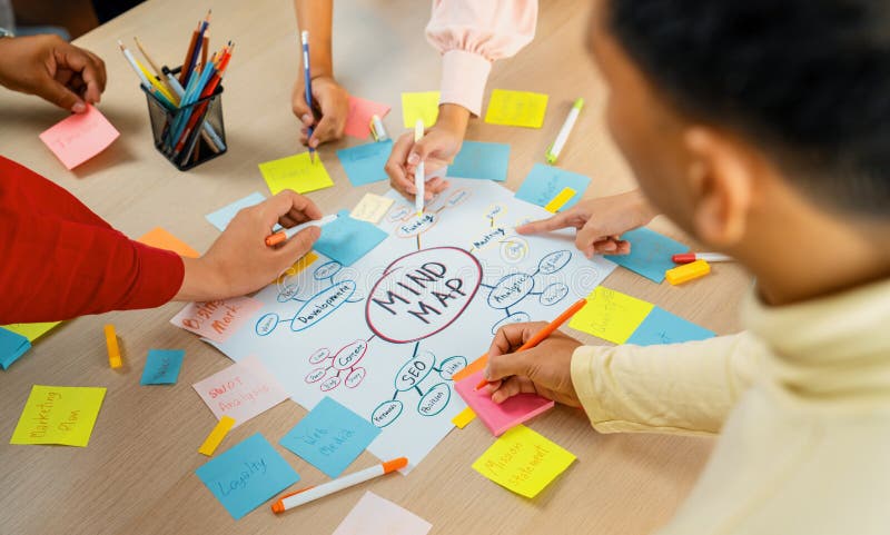 Professional Startup Group Share Marketing Idea by Using Mind Map ...