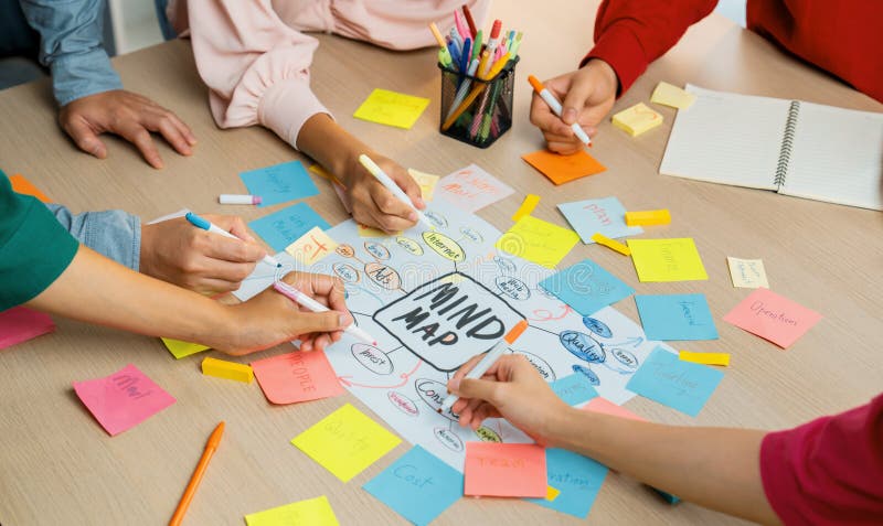 Professional Startup Group Share Marketing Idea by Using Mind Map ...