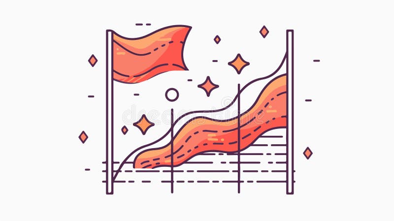 Professional Statistics Graph and Flag Outline Icon Vector Stock ...