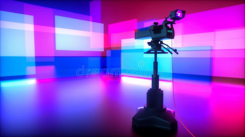 Professional Studio Camera 3d Rendering Stock Illustration ...